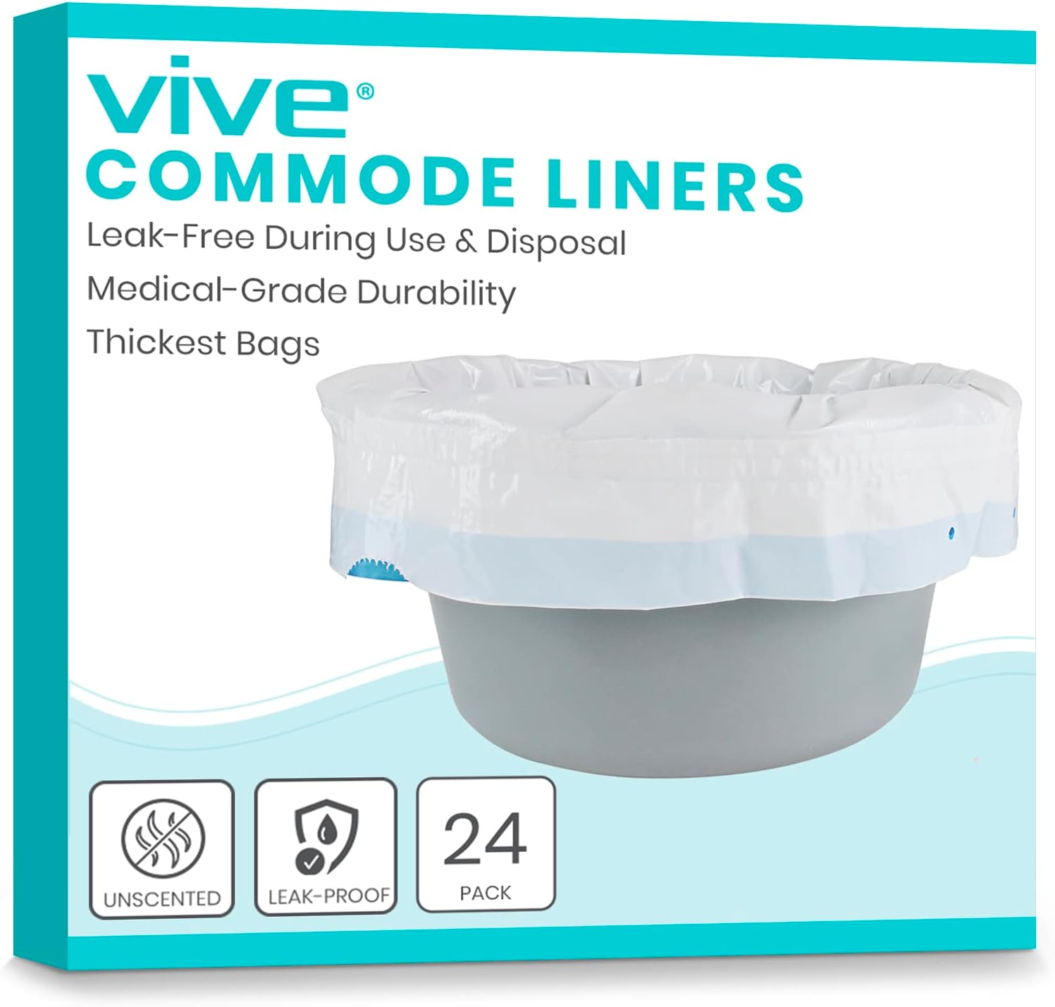 Amazon.com: 200 Commode Liners & 100 Absorbent Pads - Bedside Commode ...