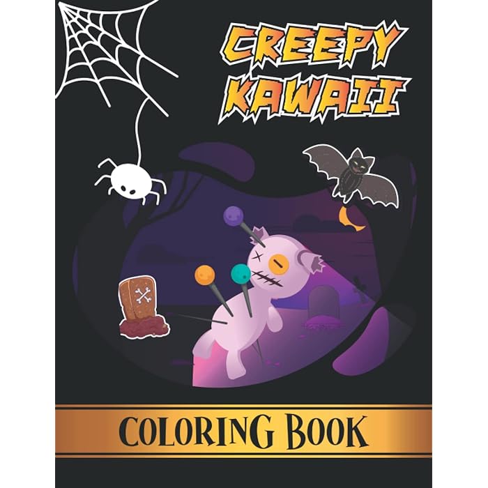 Buy Creepy kawaii coloring book: Cute and Creepy Coloring Book with ...