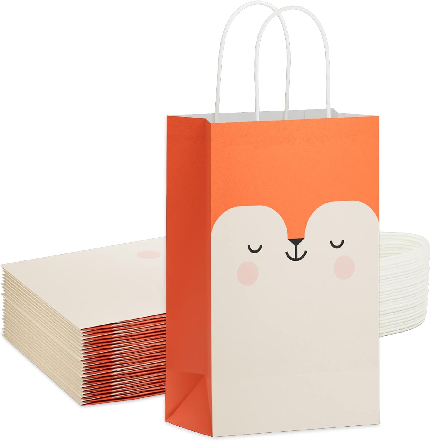 Amazon.com: ECOHOLA Animal Fox Party Favor Bags with Handles, 16 Pieces ...