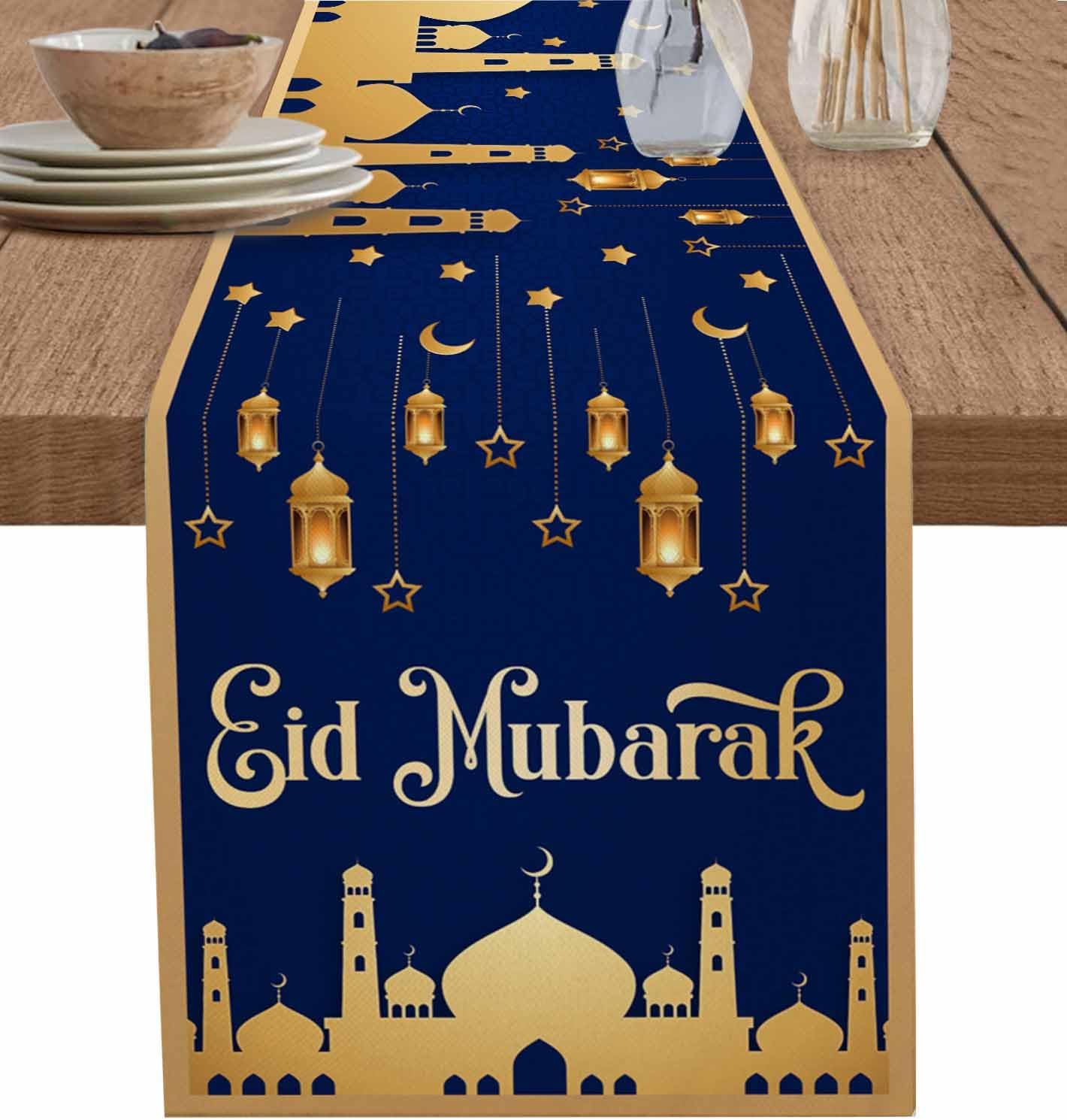 Amazon.com: Ramadan Cotton Linen Table Runner 36inches Long, Eid ...