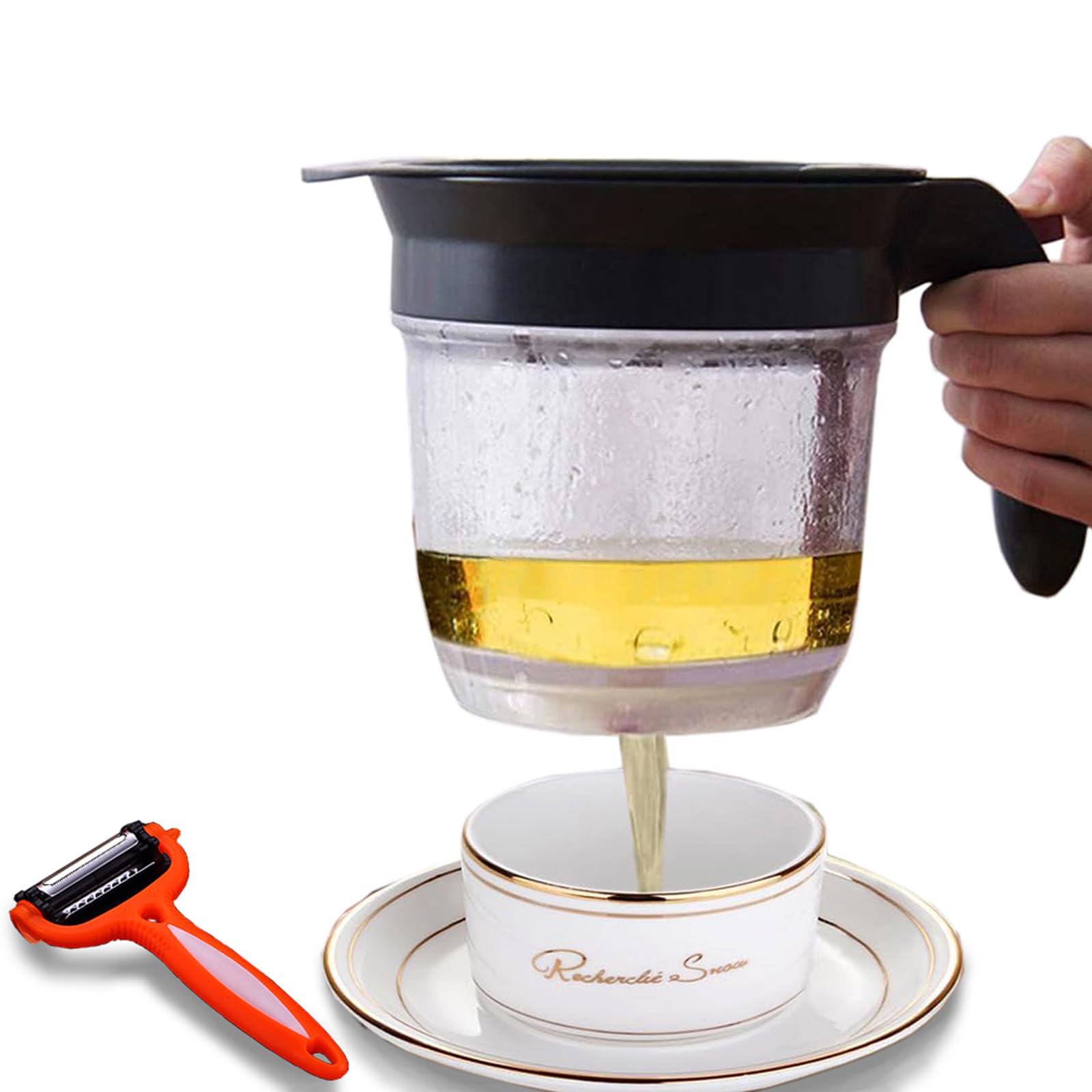 Amazon.com: 4 Cup Gravy Fat Separator With Bottom Release, Oil ...