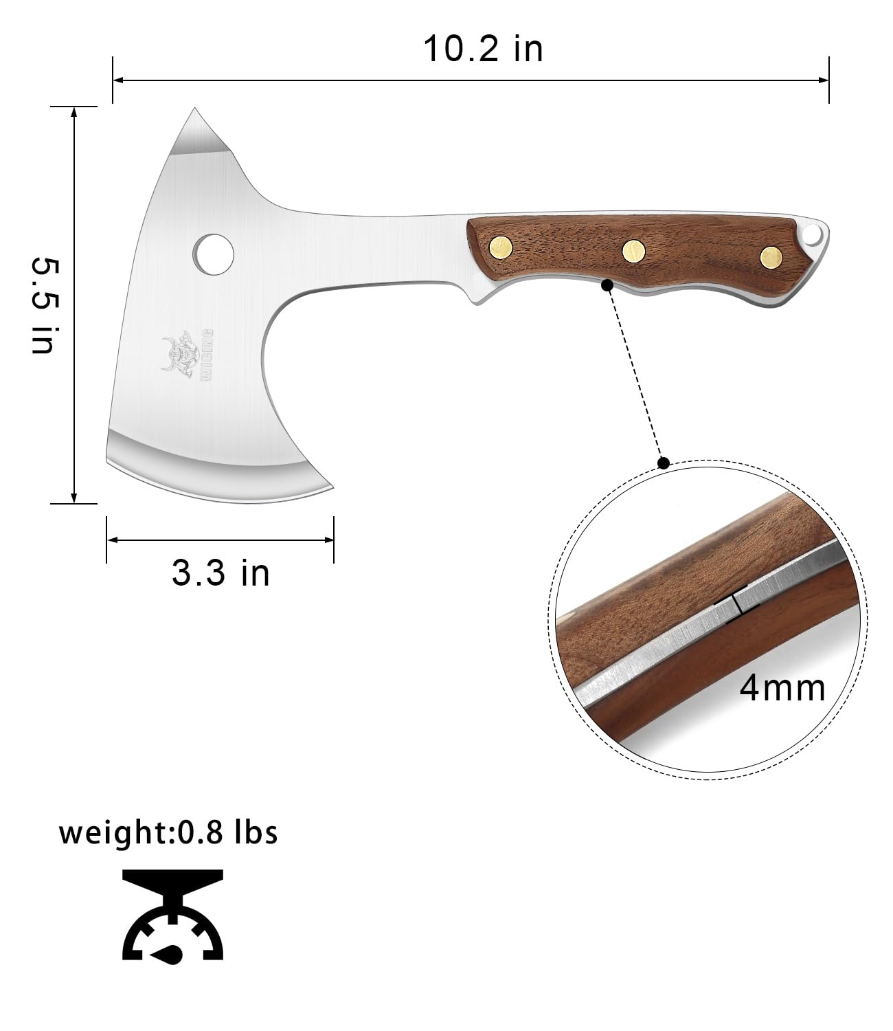 Snapklik.com : WICING Throwing Axes - 3 Pack, 10.2" Throwing Axe Set ...