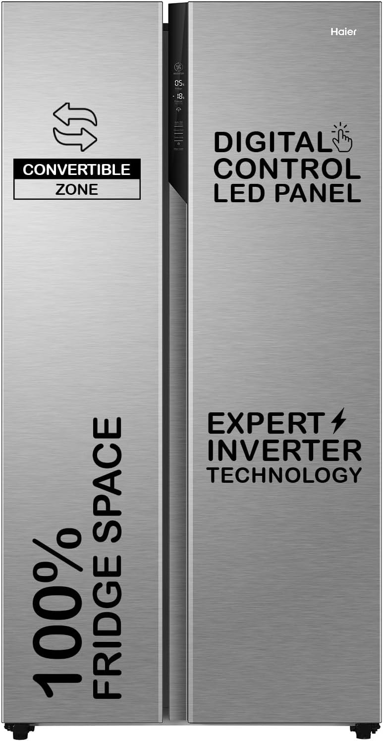 Haier 596 L, 3 Star, 100% Convertible Fridge Space, Expert Inverter ...