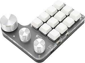12 Keys 3 Knobs Mini Keyboard Blue Switches Gaming Keyboard Mechanical ...