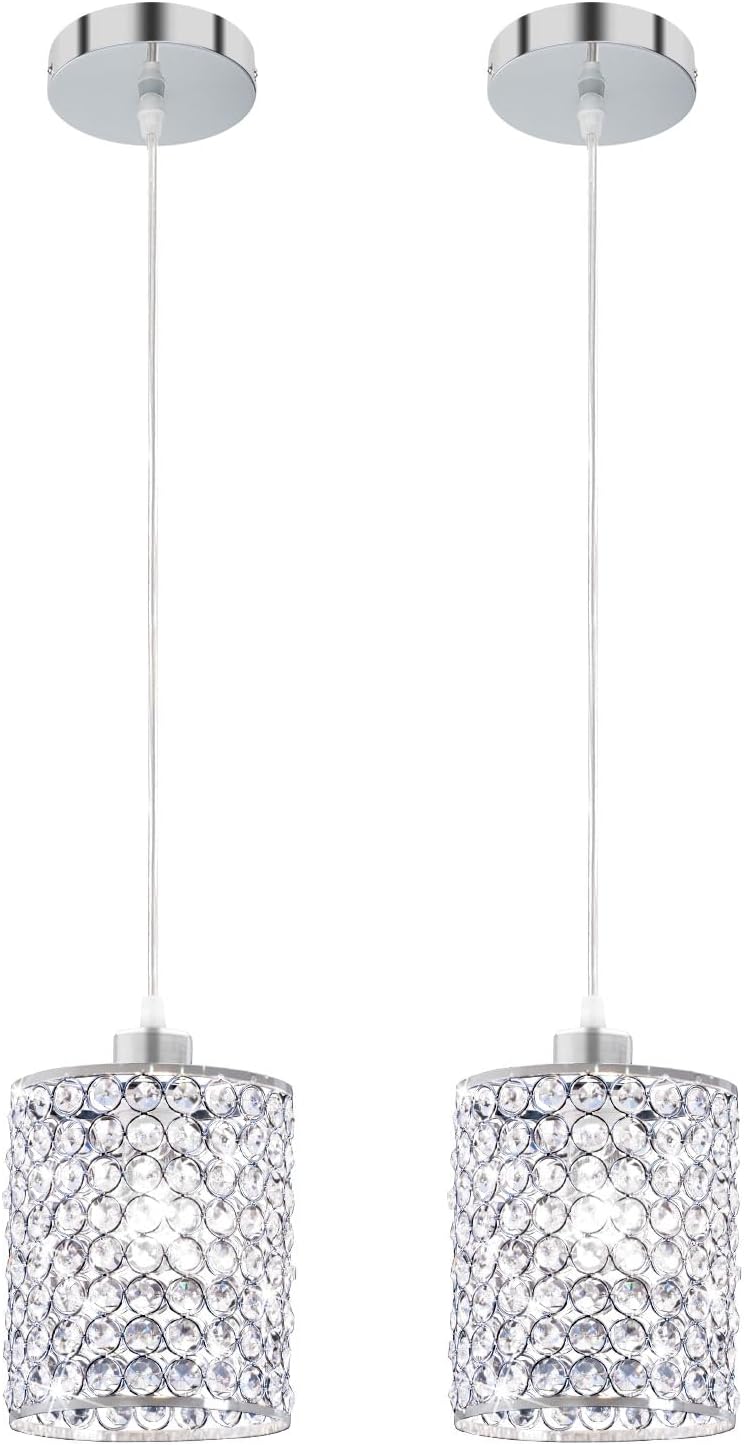 Kitchen Island Pendant Lights 3 Pack Brushed Nickel LED Pendant Lights ...