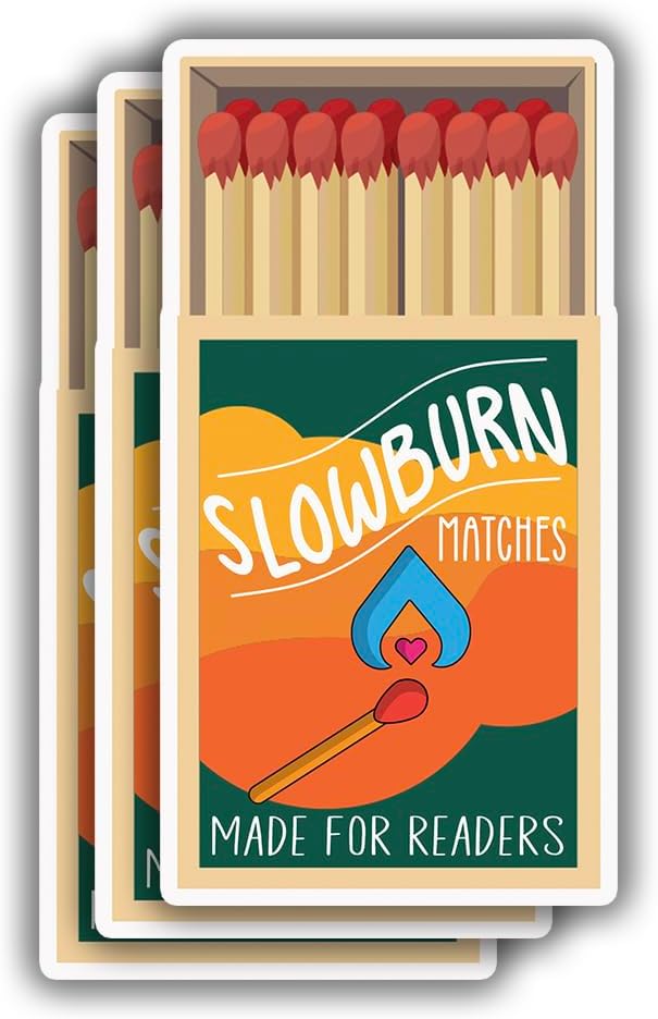 Amazon.com: (3pcs) Slowburn Matches Sticker for Readers Booktrovert ...
