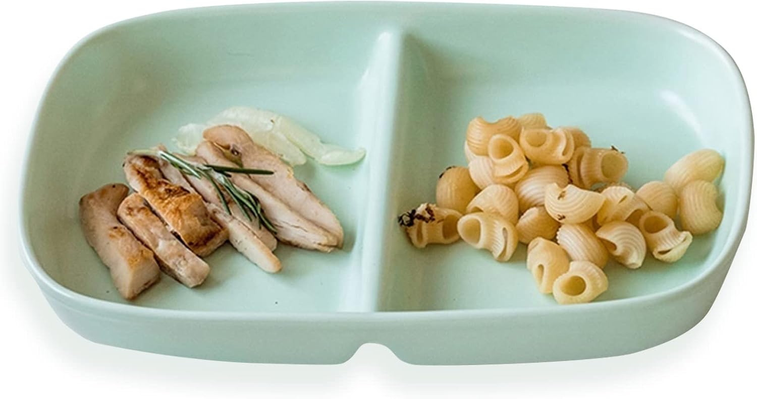 Amazon.com | Square Dinner Plates with Dividers for Student/Adults - 2 ...