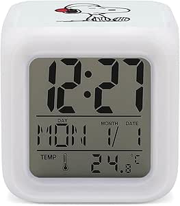Amazon.co.jp: Snoopy Alarm Clock Analog Loud Alarm Multi Color ...