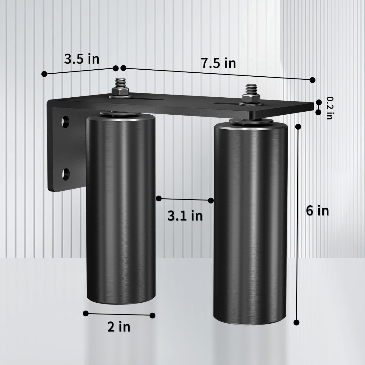 Snapklik.com : Heavy Duty Slide Gate Guide Roller 6"Black L Rear Post ...