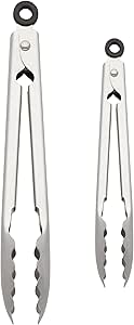 Amazon.com: KitchenAid Set of 2 Stainless Steel Tongs with Scalloped ...