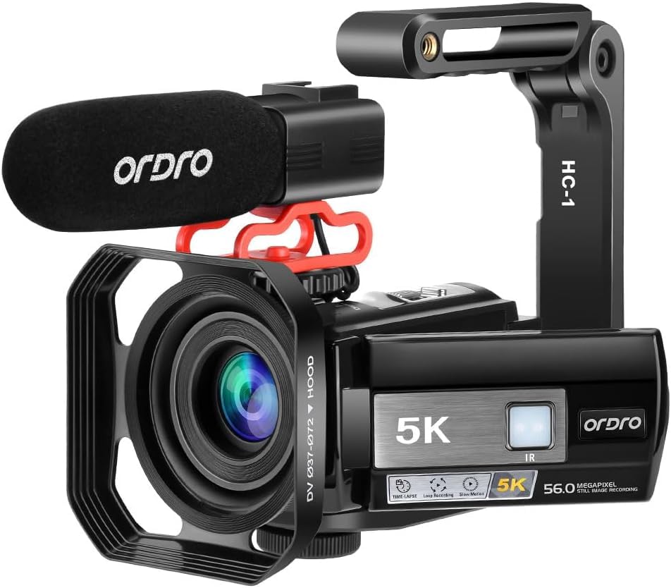 ORDRO 5K Video Camera Camcorder Digital Camera Recorder, 56MP UHD IR ...