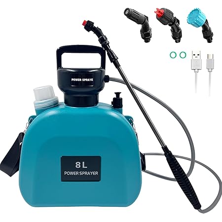 Amazon.com : KEPDTAI 2Gallon/8L Battery Powered Sprayer, Powerful ...