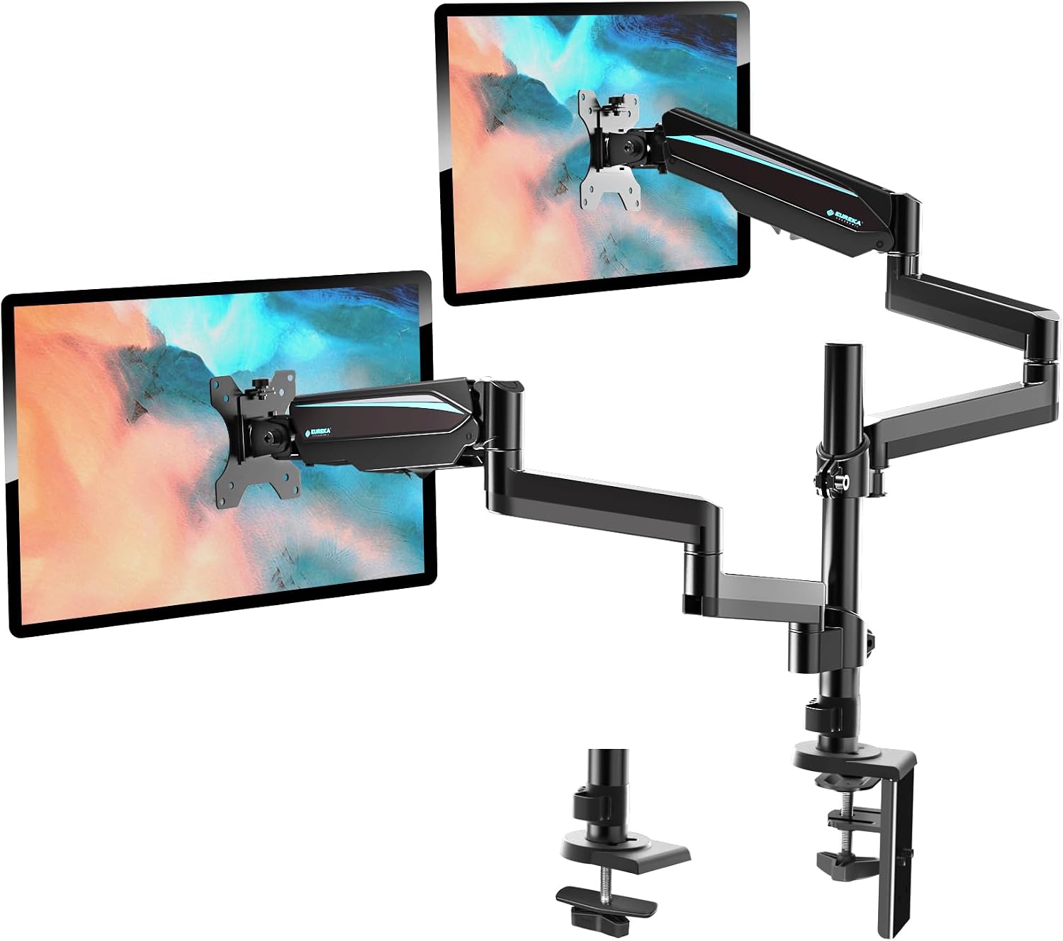 Amazon.com: EUREKA ERGONOMIC Dual Monitor Stand, Fully Adjustable Gas ...