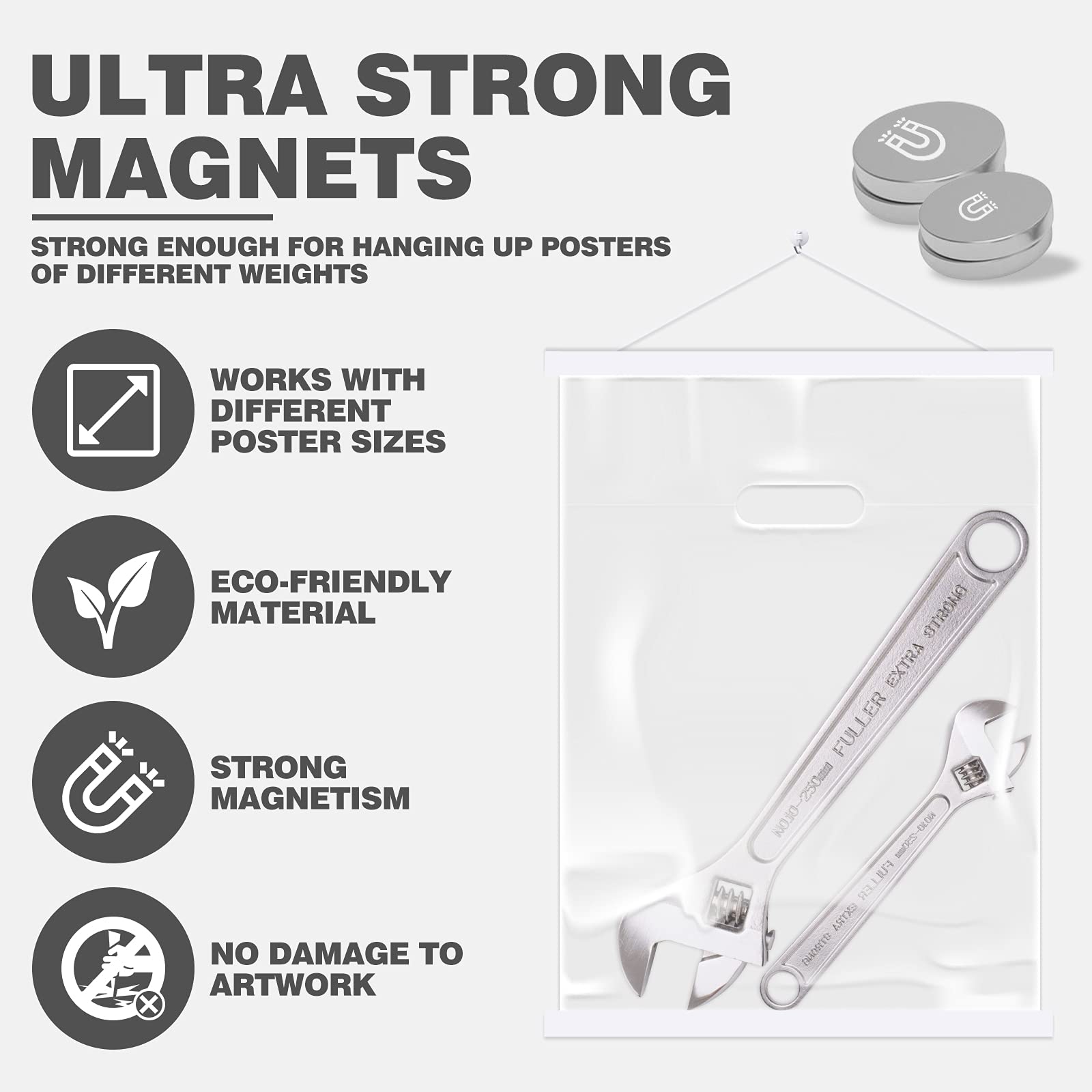 Snapklik.com : Ywlake Magnetic Poster Hanger, 8x10 8x20 8x11 Poster ...