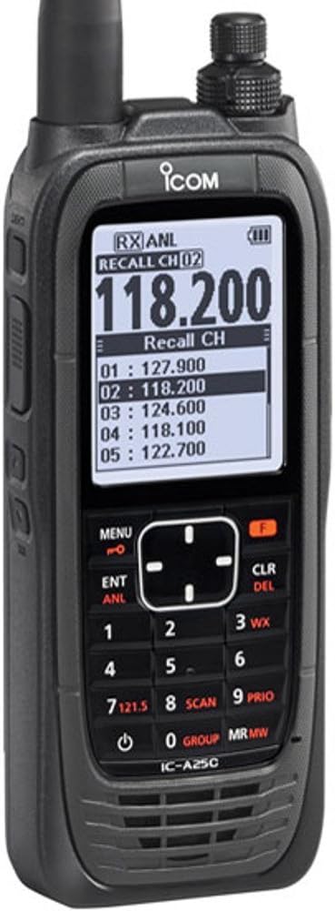 Amazon.com: Sporty's PJ2+ COM Aviation Handheld Radio with Easy-to-Read ...
