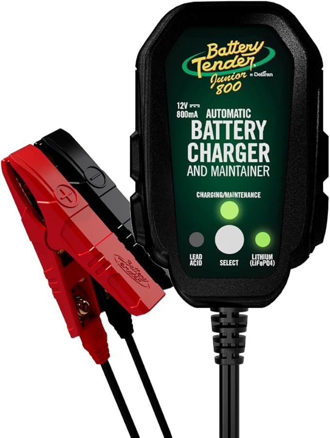 Battery Tender Junior 12V, 800mA Battery Charger and Maintainer for ...