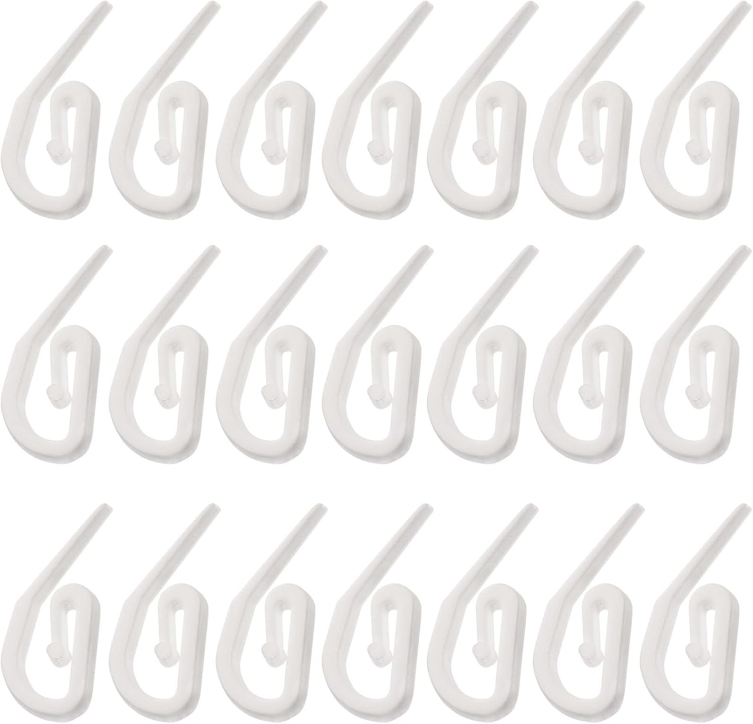 Curtain Hooks Plastic White - Premium & Heavy Duty Drapery Hooks ...