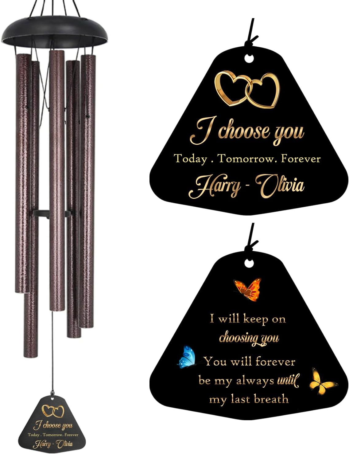 Amazon.com : Personalized Wind Chime Anniversary Anniversary Wedding ...