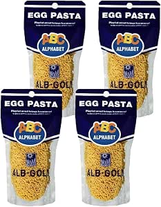 Amazon.co.jp: Alphabet Pasta, Set of 4 Bags, Arbo Gold ABC Pasta, EGG ...