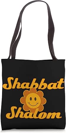 Amazon.com: Shabbat Shalom Flower Tote Bag : Clothing, Shoes & Jewelry