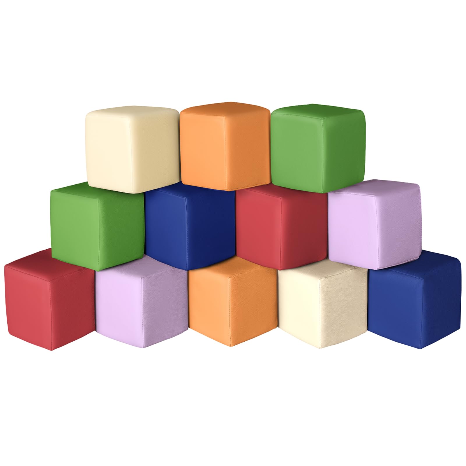 Amazon.com: Foam Building Blocks for Kids: 12-Pieces PU Leather ...