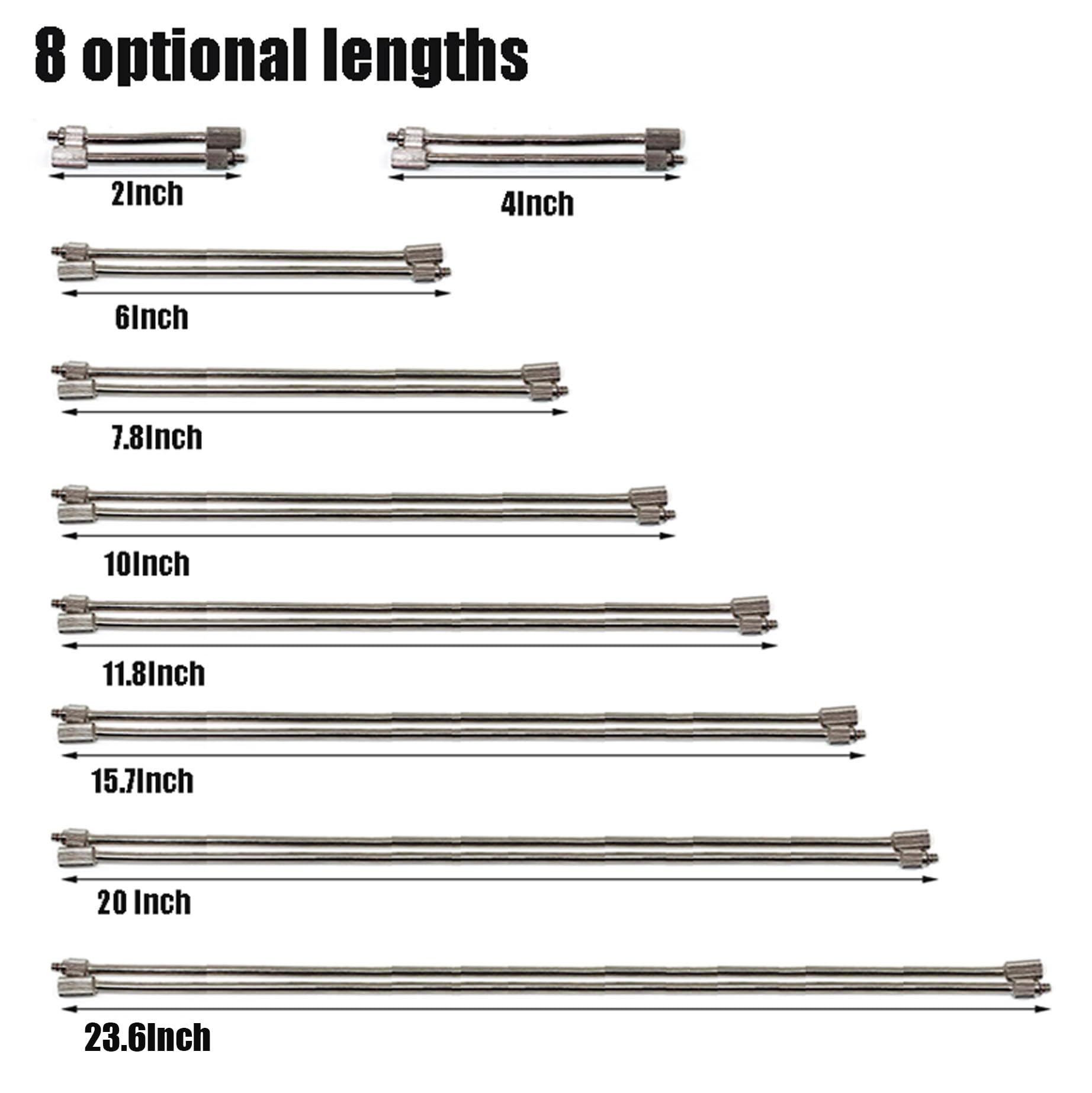 Bendable Copper Extension Pole 5 Pack Flexible Nozzle Extensions, G1/8 ...