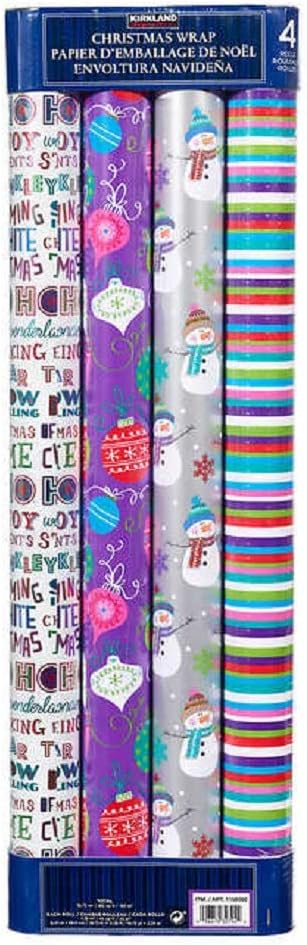 Kirkland Signature Christmas wrapping paper, 3 rolls double sided, 6 ...