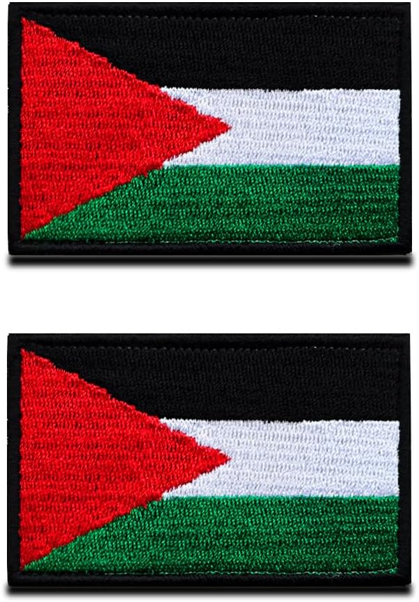 Amazon.com: 2 Pcs Palestine Flag Patch, Tactical Embroidery Palestinian Middle East Applique ...