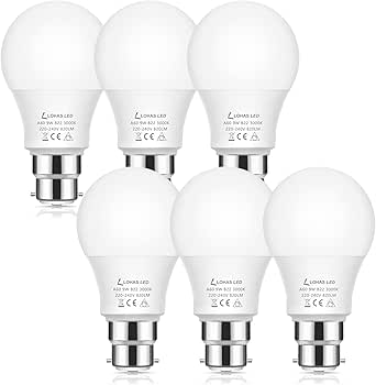 B22 LED Bayonet Light Bulb Dimmable, LOHAS 9W GLS LED Light Bulbs ...
