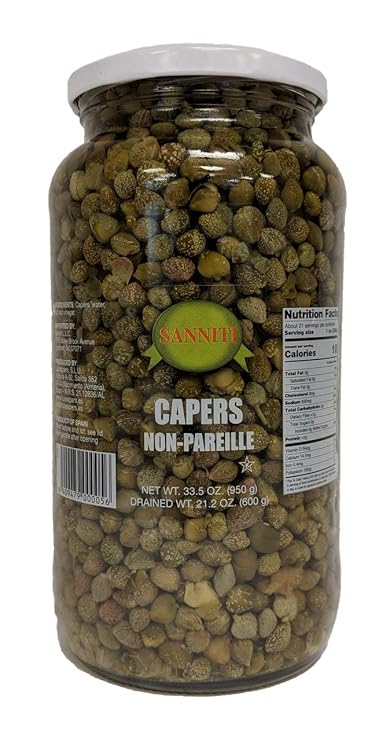 Amazon.com : Sanniti Spanish Non Pareil Capers in Vinegar and Salt ...
