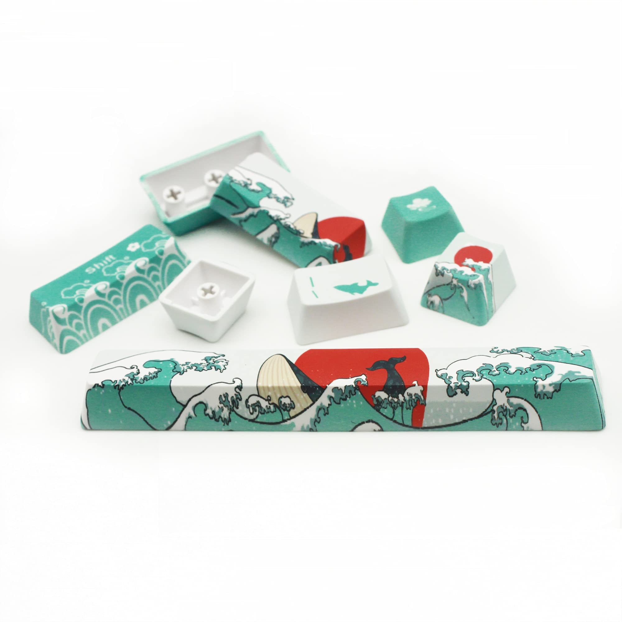 Buy GTSP 104 Japanese Keycaps 60 Percent for GK61 Custom Key Cap Set ...