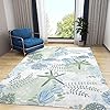 Amazon.com: Nautical Coastal Ocean Area Rug, Green Beach Theme Rugs ...