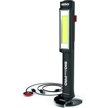 NEBO Big Larry PRO Flashlight, High Power 500 Lumen Work Light, Red ...