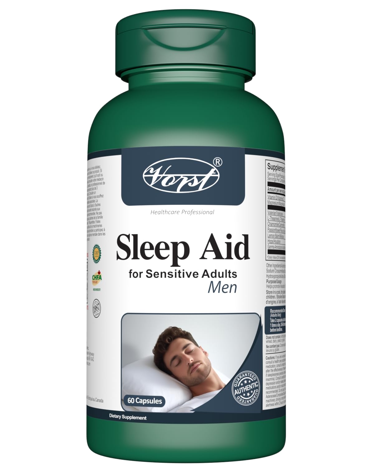 VORST Natural Sleep Aid Supplement for Men 60 Capsules | Powder Pills ...