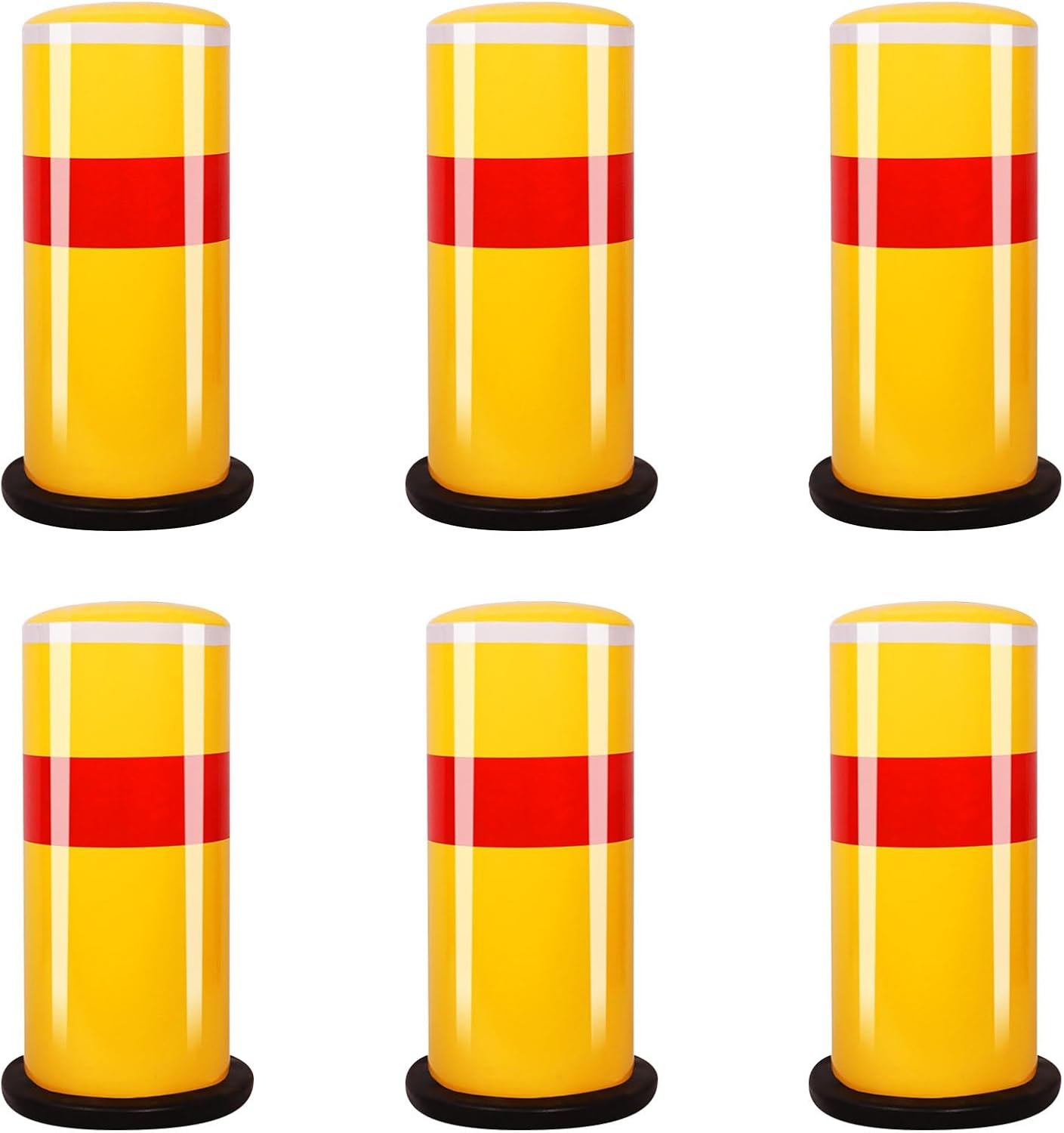 Amazon.com: Metal Parking Bollards - Yellow Powder Coated Safety ...
