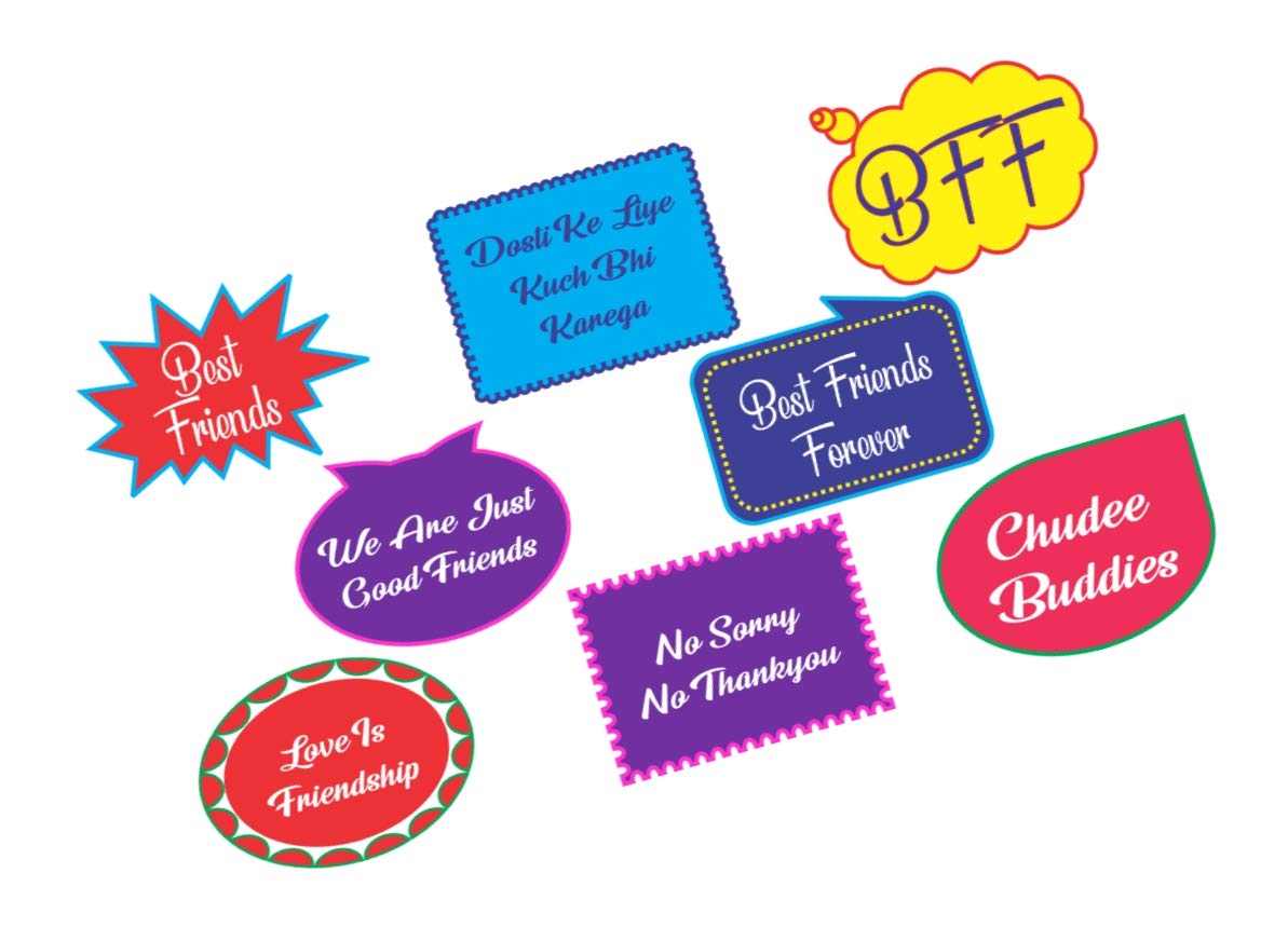 PartyStuff Friendship Theme Props Speech Bubbles Kitty Games (8 Cards ...