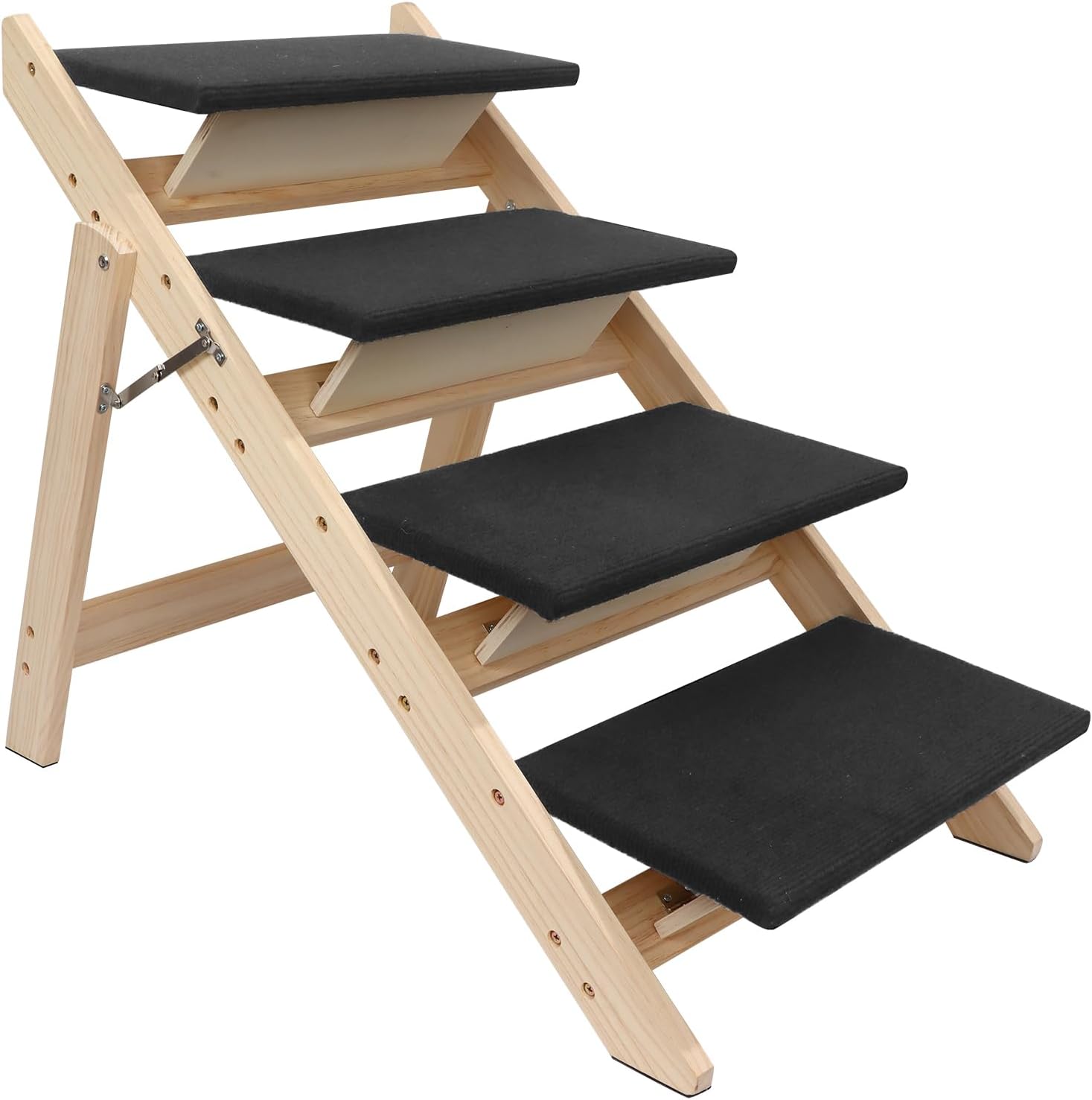 Amazon.com: 2-in-1 Foldable Dog Ramp/Dog Stairs - Portable Natural ...