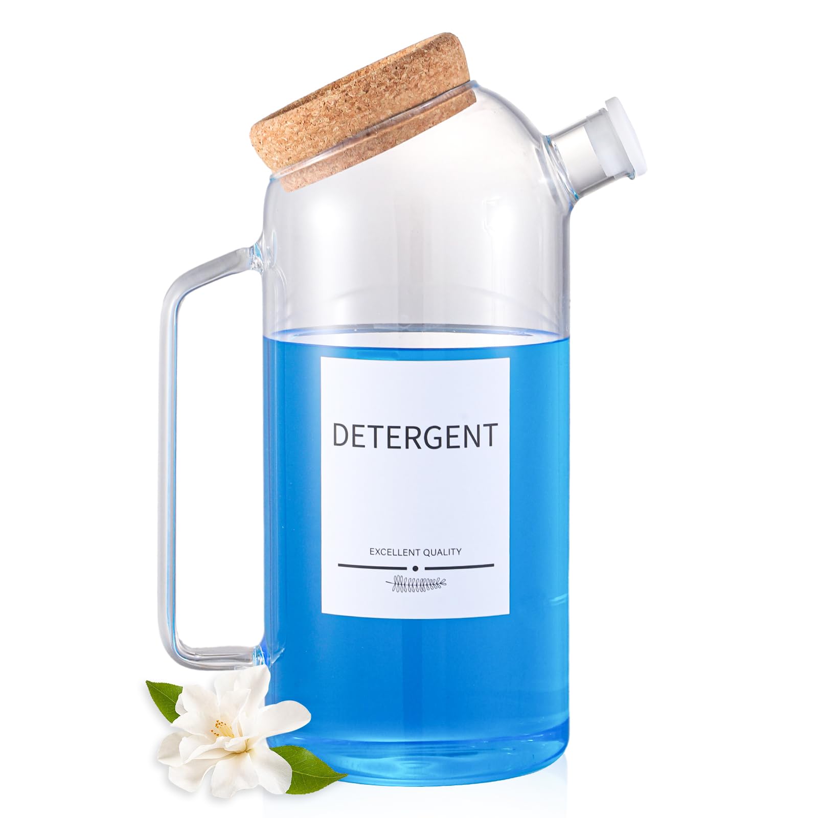 Amazon.com: 60oz Liquid Laundry Detergent Dispenser with Lables,Glass ...