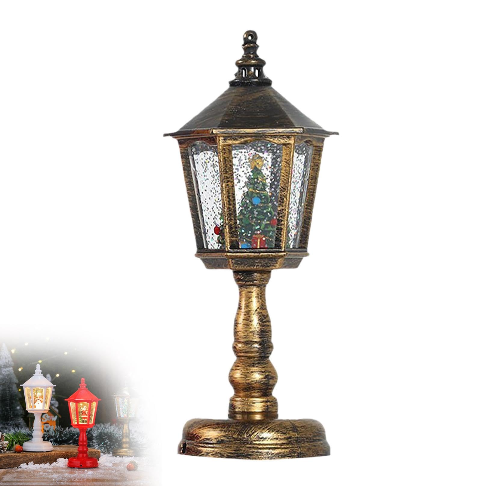 Amazon.com: Christmas Lantern Lights Decorations, Christmas Snow Globe ...