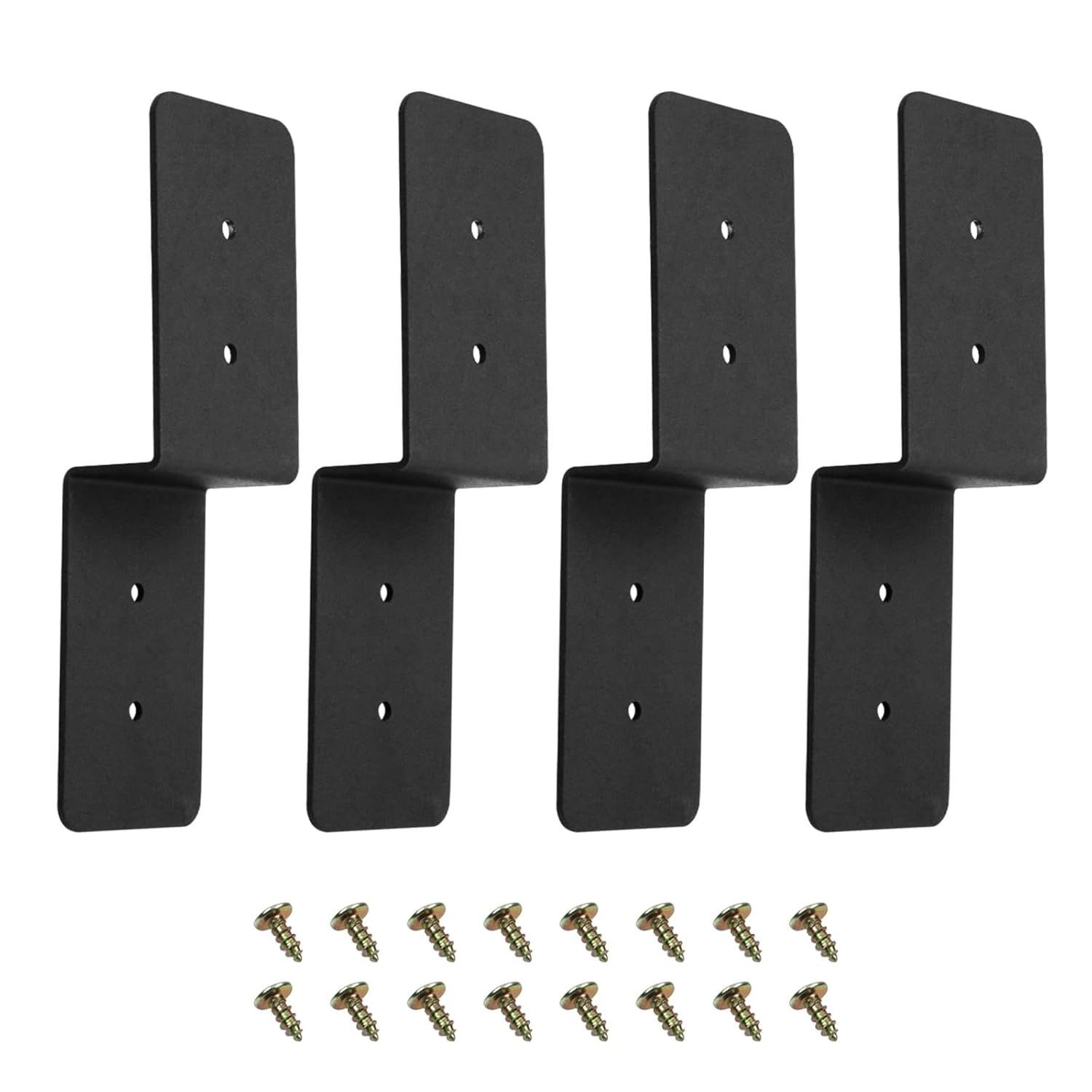 Amazon.com: CNQLIS 4 Pieces Heavy Duty Steel Z Brackets 6 Inch Double ...