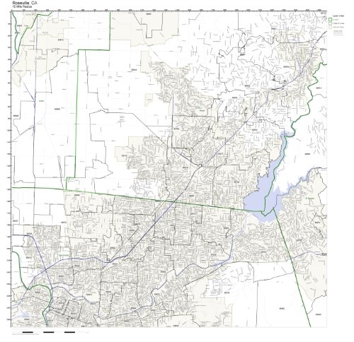 Amazon.com: Roseville, CA ZIP Code Map Laminated : Office Products
