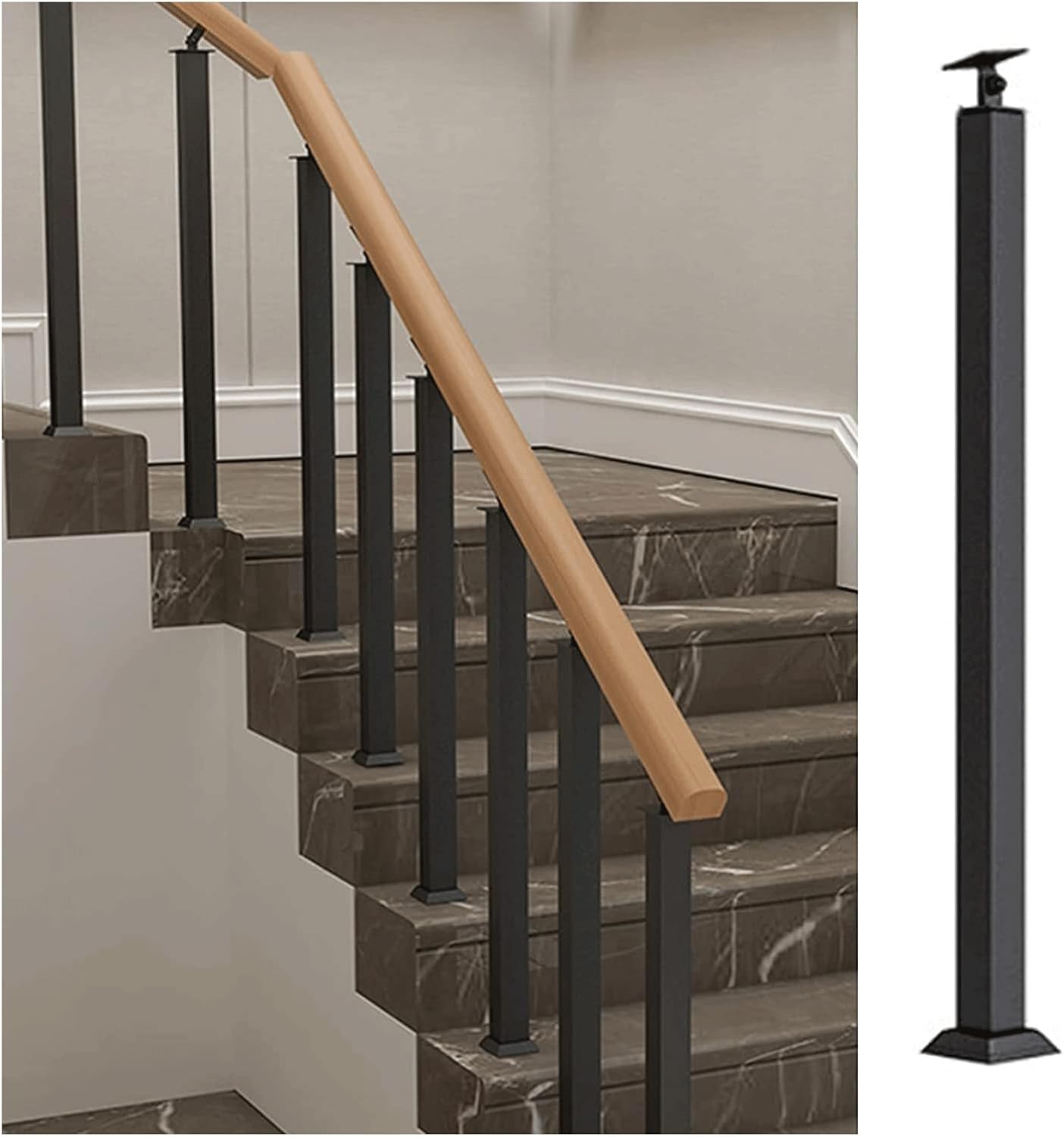 Amazon.com: Railing Posts Glass Panel Mounts Balustrade Posts Floor ...