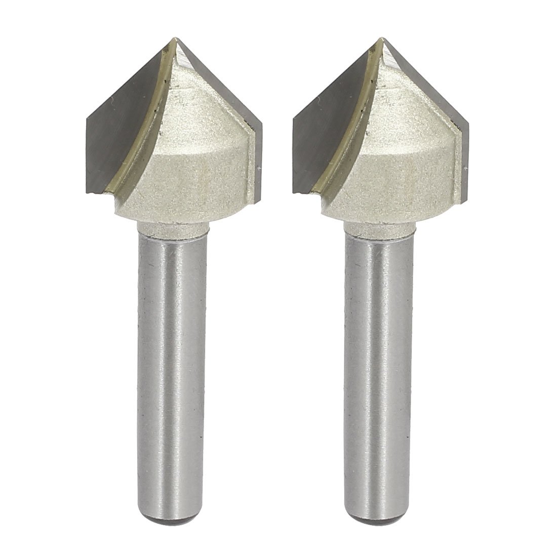 uxcell 90 Degree V-Groove Router Bit 5/8" Dia with 1/4" Shank, Steel ...