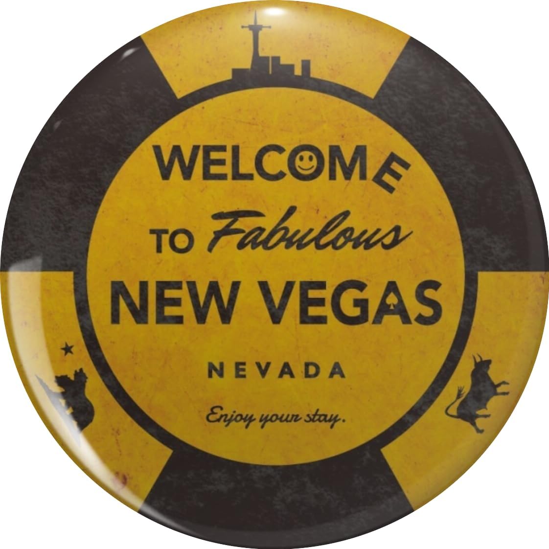Amazon.com: Fallout New Vegas button Pin Lapel Pin Brooch Steel Pins ...
