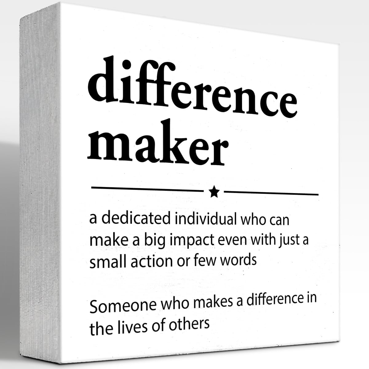 Amazon.com: Difference Maker Definition Wooden Box Sign,Inspirational ...