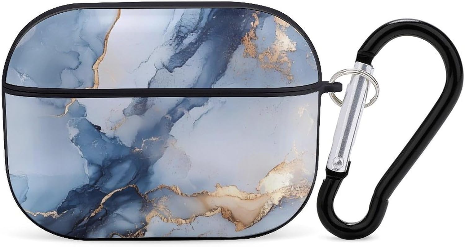 Amazon.com: Blue Grey Marble Texture Compatible with AirPods 2 AirPods ...