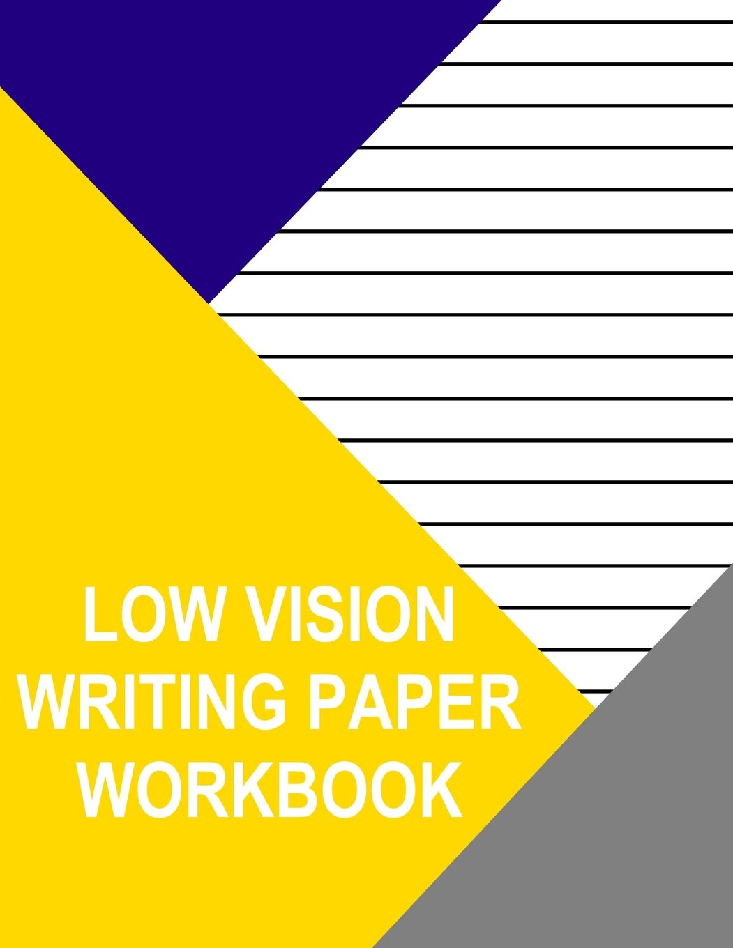 Low Vision Writing Paper Workbook: .5 Inch: Wisteria, Thor ...