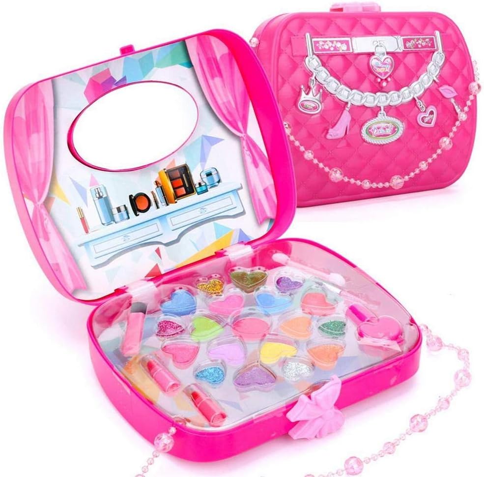 AMERTEER Kids Makeup Kit for Little Girls, Washable Nail Polish and ...