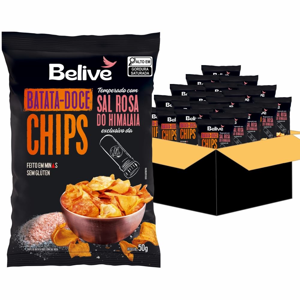 Belive Display Chips De Batata Doce Temperados Com Sal Rosa Do Himalaia ...