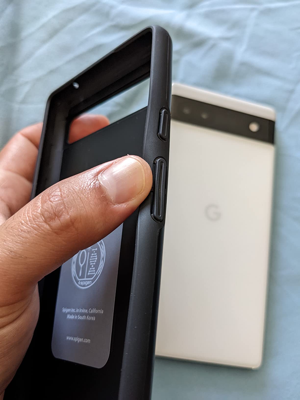 $3/mo - Finance Spigen Thin Fit Designed for Pixel 6a Case (2022) - Black | Buy Now, Pay Later